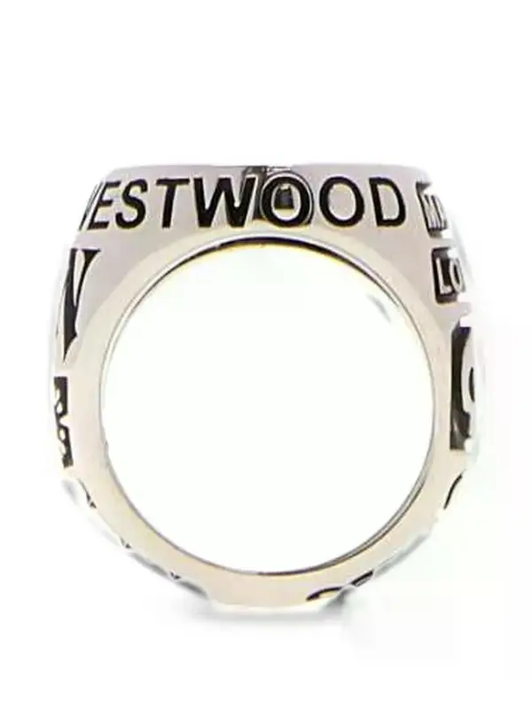 VIVIENNE WESTWOOD Lancelot Chevalier Orb Ring - Silver