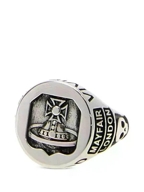 VIVIENNE WESTWOOD Lancelot Chevalier Orb Ring - Silver