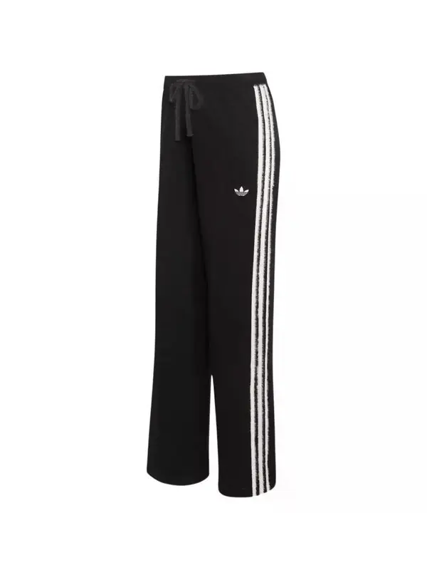 Adidas Firebird Logo-embroidered Side-stripe Track Pants - Black