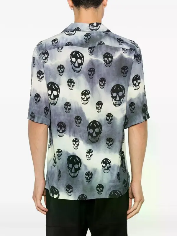 Alexander McQueen Skull-print Tie-dye Shirt