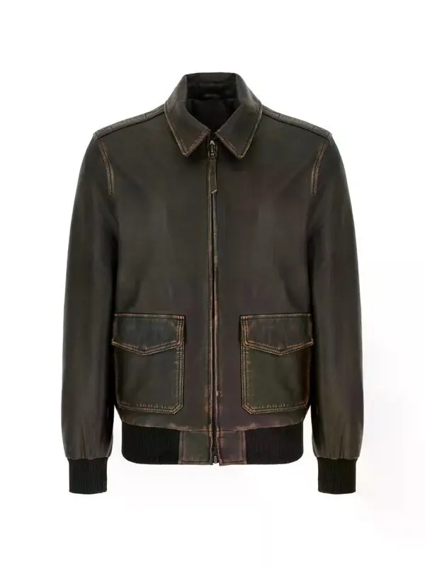 COLAMARINO Leather Jacket - Brown