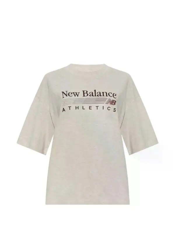 NEW BALANCE Trackside Logo-print T-shirt - Neutrals