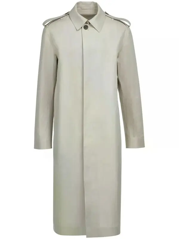 FERRAGAMO Cotton-blend Long Coat - Neutrals