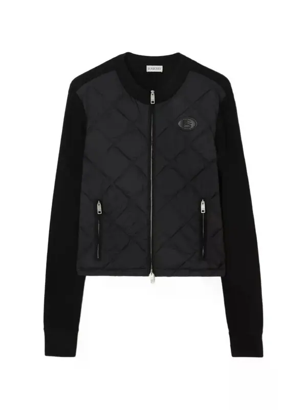 Burberry Quilted Nylon And Wool Jacket - Black