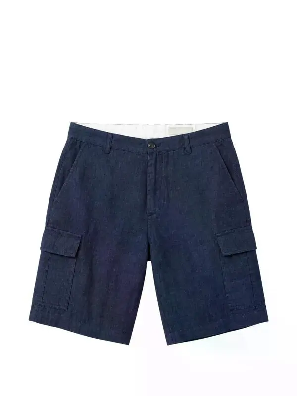 Seventy Linen Cargo Shorts - Blue