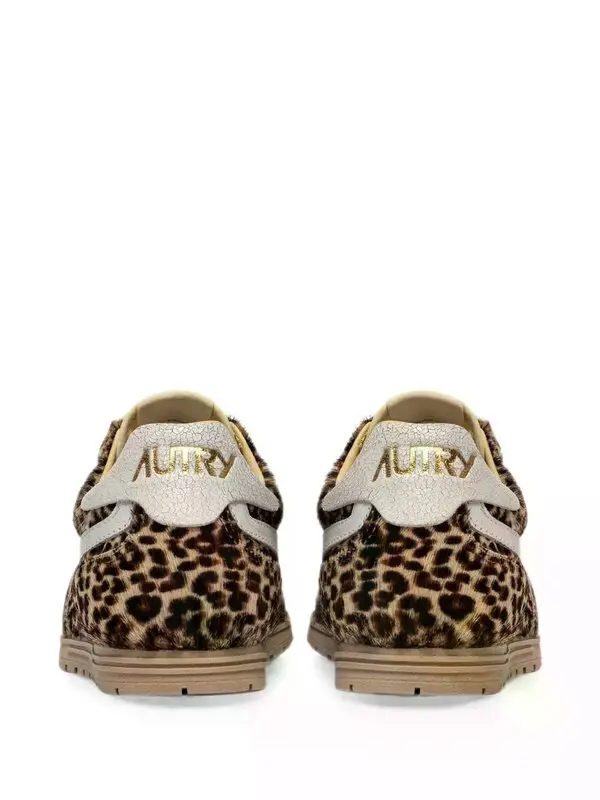 AUTRY Windspin Leopard Leopard-print Pony-hair Sneakers