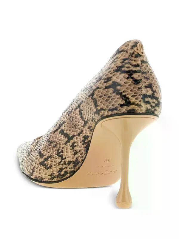JIMMY CHOO Ixia Snake-effect Pumps - Neutrals
