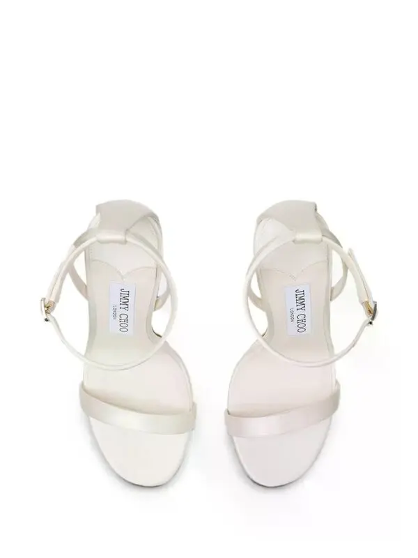 JIMMY CHOO Moza 120 Strap Sandals - White
