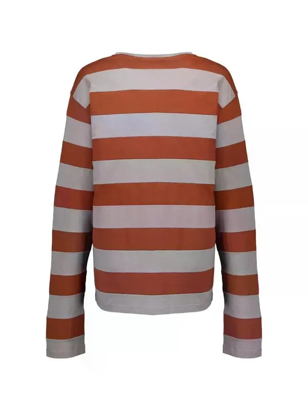 Miu Miu Striped Cotton T-shirt - Brown