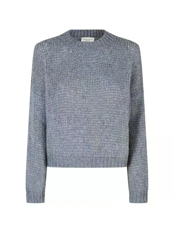 ROBERTO COLLINA Chunky-knit Crew-neck Sweater - Blue
