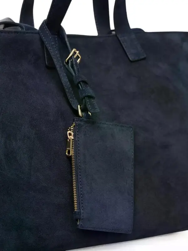 A.p.c. Le Drummer Suede Shoulder Bag - Blue