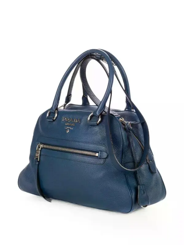 Prada Vitello Phenix Logo-plaque Tote Bag