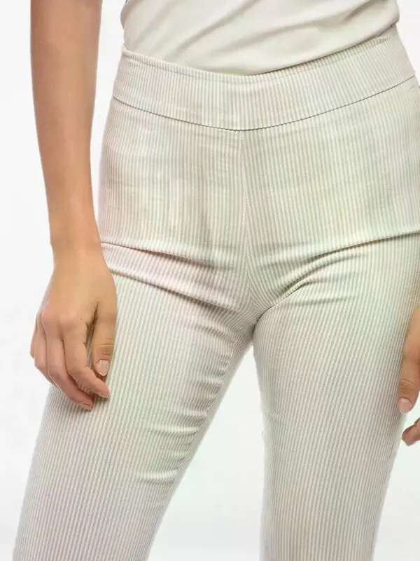 Avenue Montaigne Striped-pattern Flared-hem Trousers