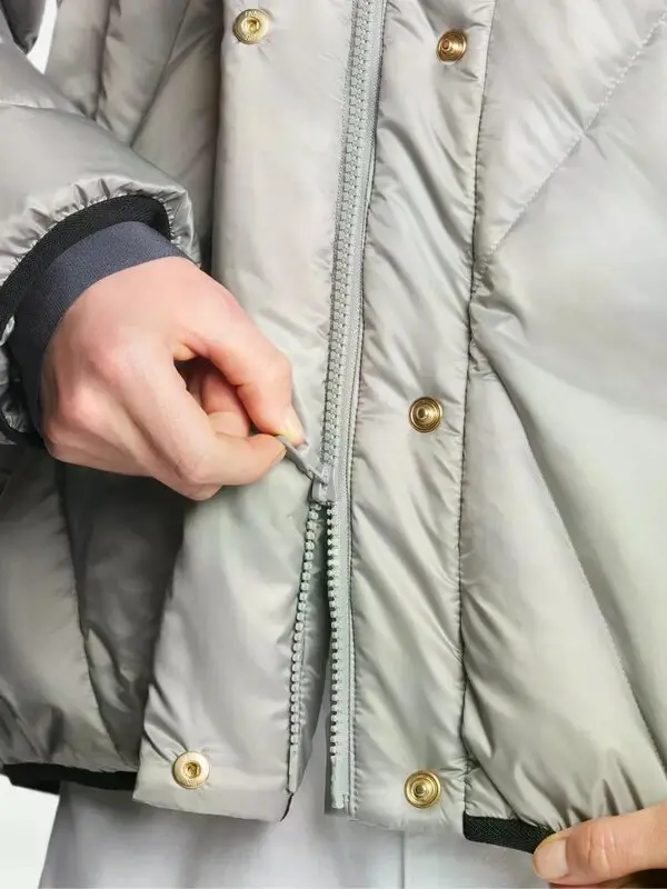FAY Argyle Quilted Hooded Jacket