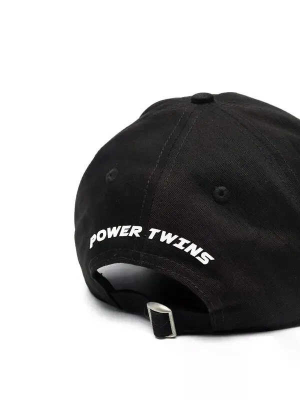 Dsquared2 Appliqué-patch Slogan-embroidered Cap - Black