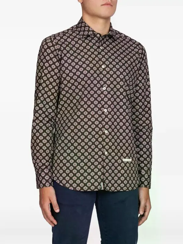 TINTORIA MATTEI 954 Geometric-print Shirt