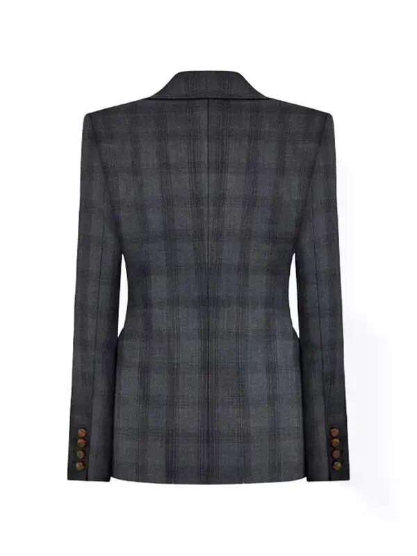 BLAZÉ MILANO Charmer Double-breasted Checked Blazer - Grey