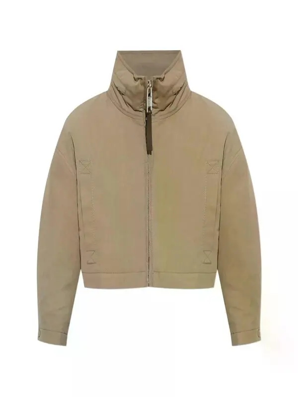 Moschino High-neck Cropped Jacket - Neutrals