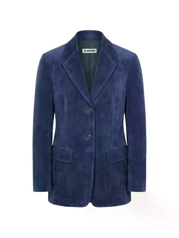JIL SANDER Notched-lapels Single-breasted Jacket - Blue
