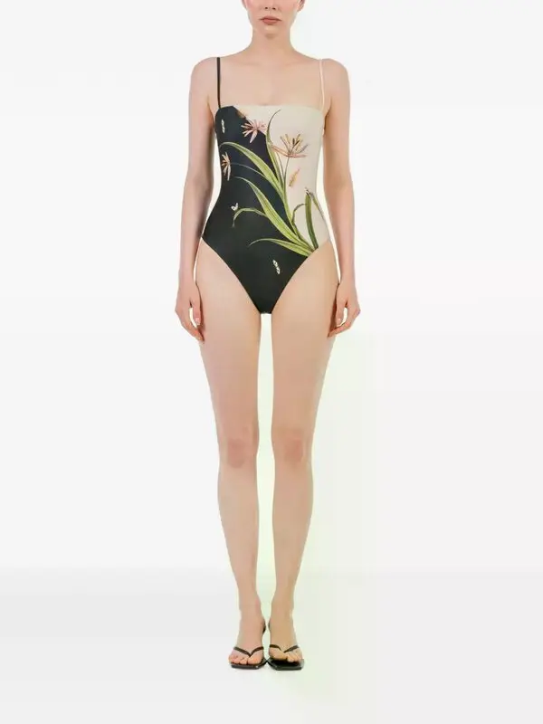 Agua Bendita Floral Print Swimsuit