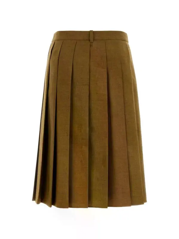 Prada Pleated Midi Skirt