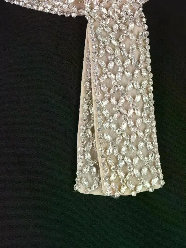 Valentino Garavani Crystal-embellished Bow-detail Dress - Black