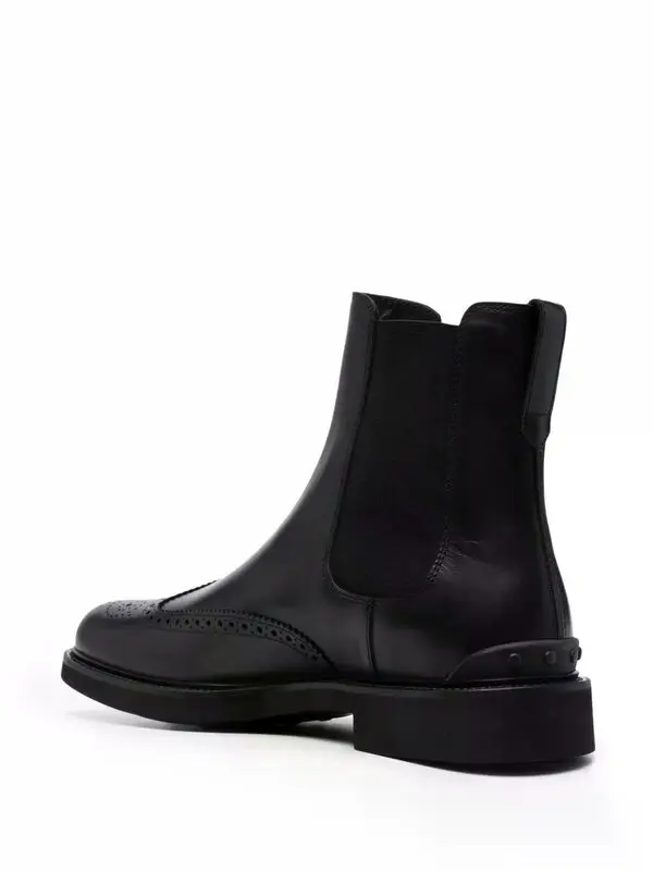 TOD'S Perforated Leather Ankle Boots