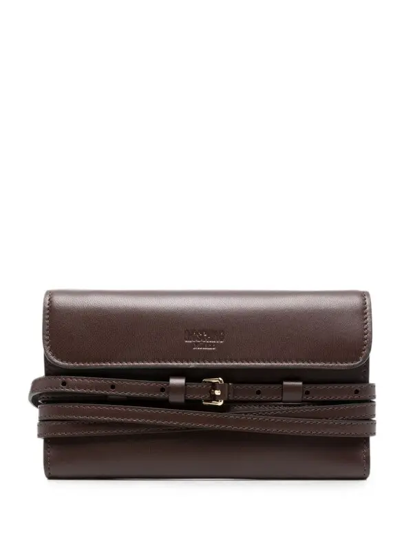 Moschino Tie Me Leather Wallet - Brown