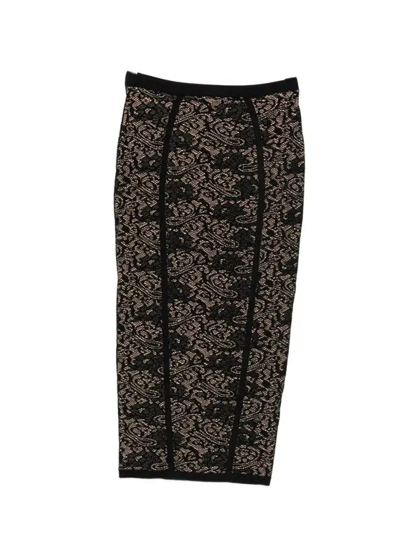 Elisabetta Franchi Knitted Midi Skirt - Black