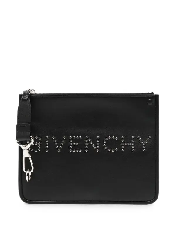 Givenchy Logo Leather Pouch - Black