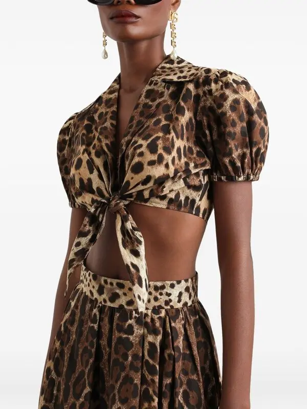Dolce & Gabbana Leo Print Cotton Shirt