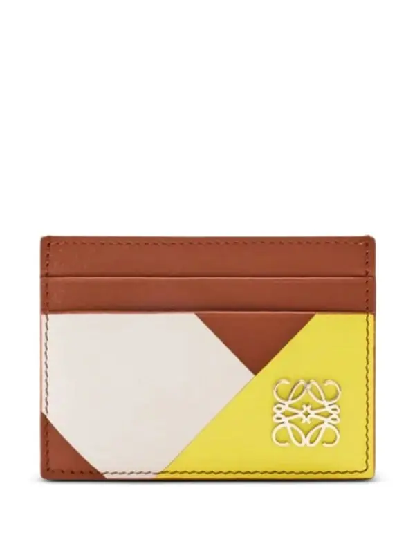 Loewe Anagram Leather Card Case - Brown