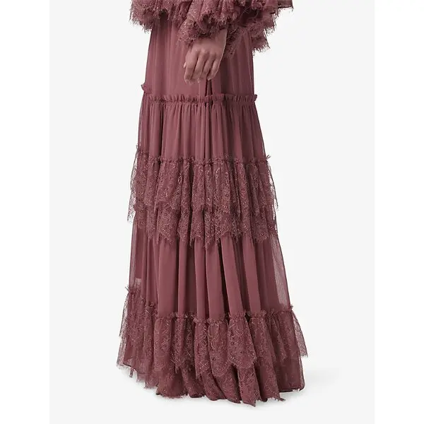 LEEM Circular Lace Maxi Skirt