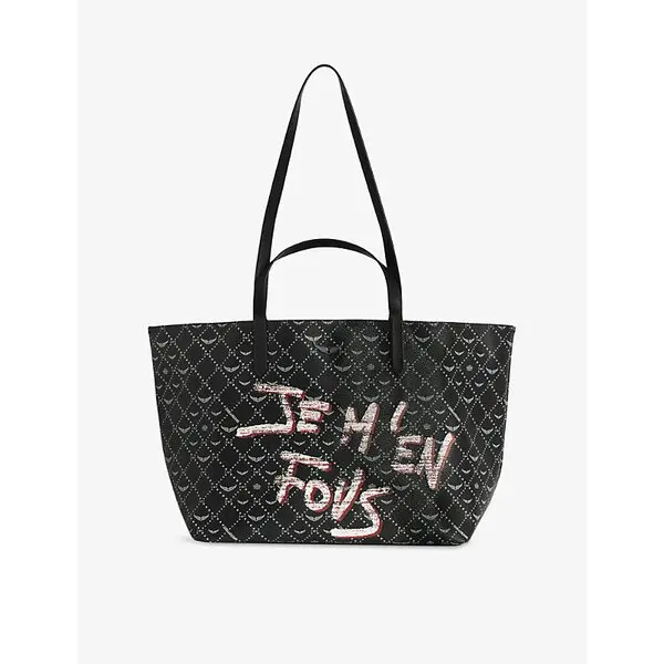Zadig&Voltaire Z Graphic-print Woven Shopper Bag - Black