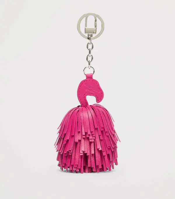 Max Mara Leather Flamingo Keyring