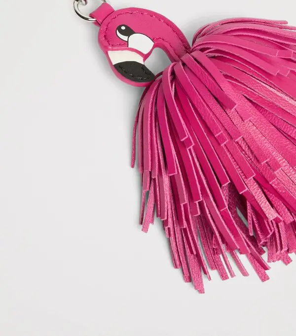 Max Mara Leather Flamingo Keyring