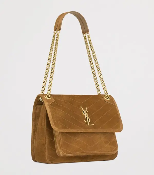 Saint Laurent Medium Suede Niki Shoulder Bag