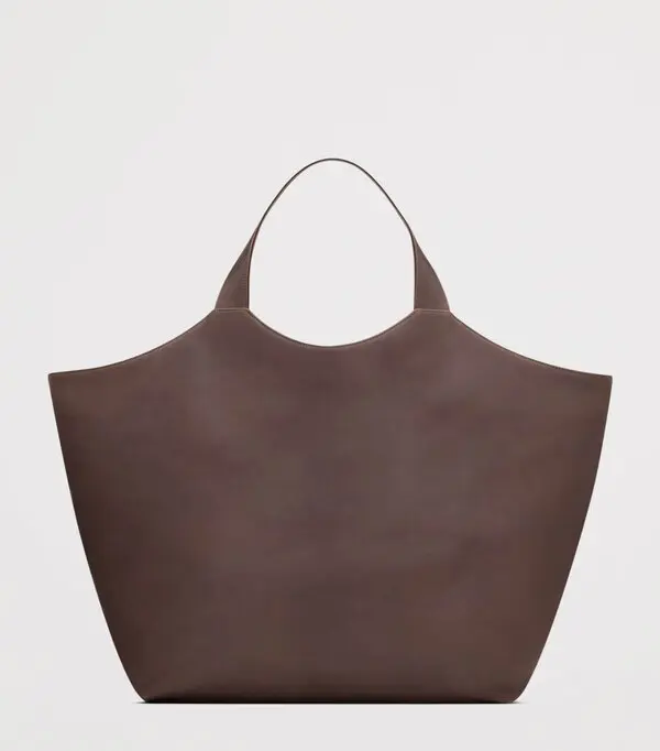 Saint Laurent Maxi Calfskin Icare Tote Bag - Beige
