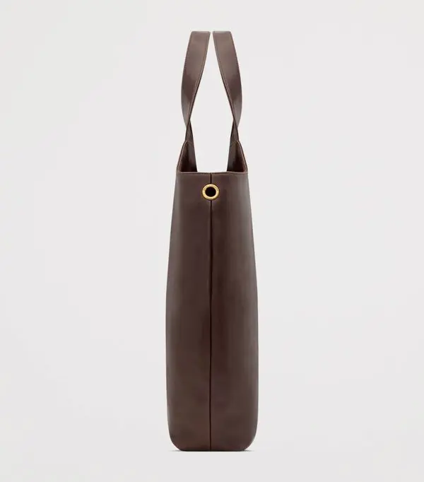 Saint Laurent Maxi Calfskin Icare Tote Bag - Beige