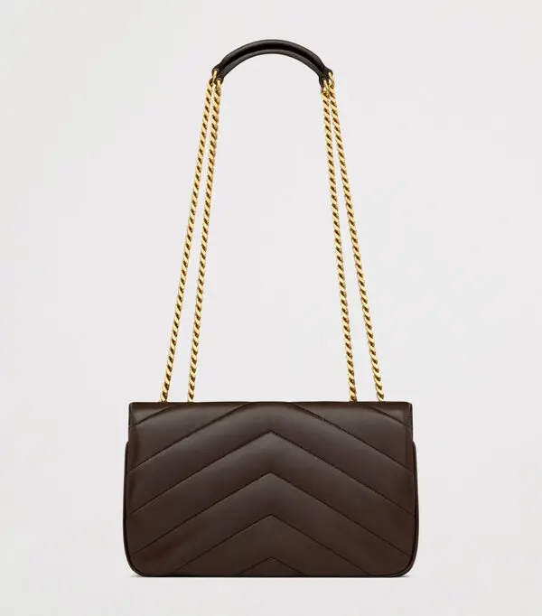 Saint Laurent Small Leather Loulou Shoulder Bag - Brown