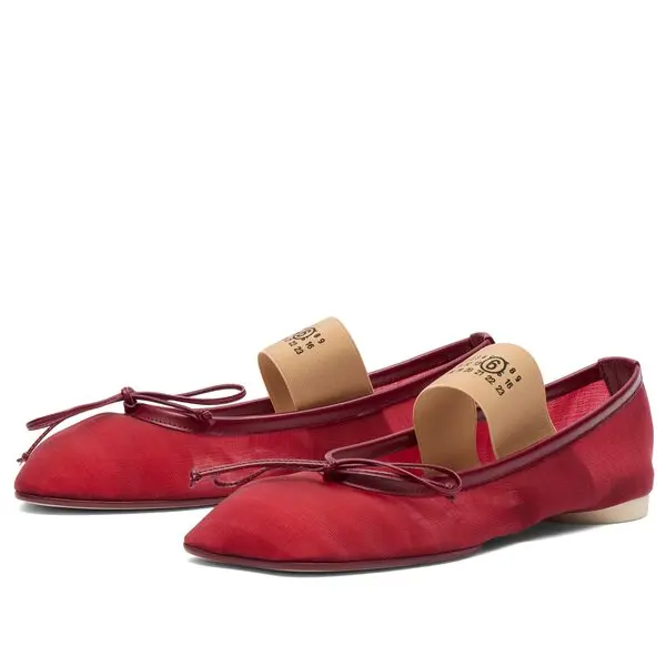 MAISON MARGIELA Mesh Moulded Toe Ballet Flats