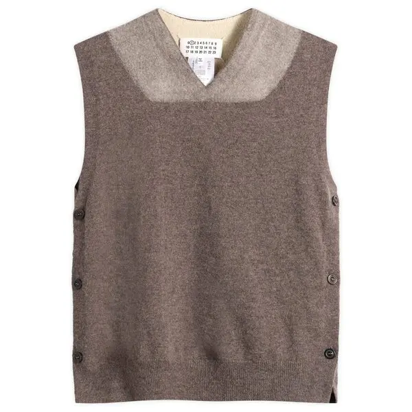 MAISON MARGIELA Fuse Knit Top - Mud/ecru