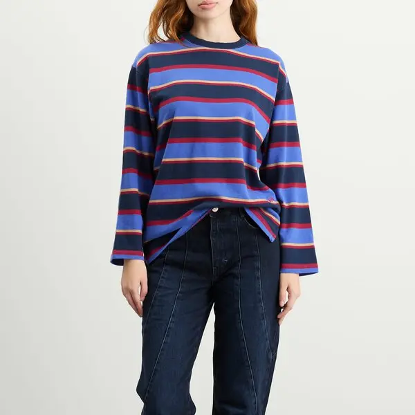 DAMSON MADDER Ali Long Sleeve Stripe T-shirt