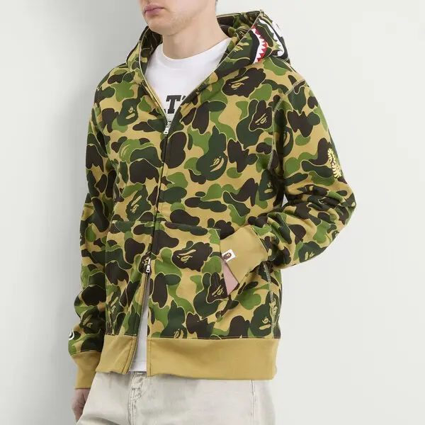 A BATHING APE Abc Camo Shark Zip Hoodie