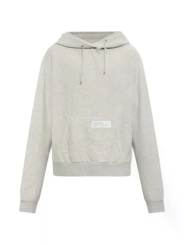 MAISON MARGIELA Bird-print Drawstring Hoodie - Grey