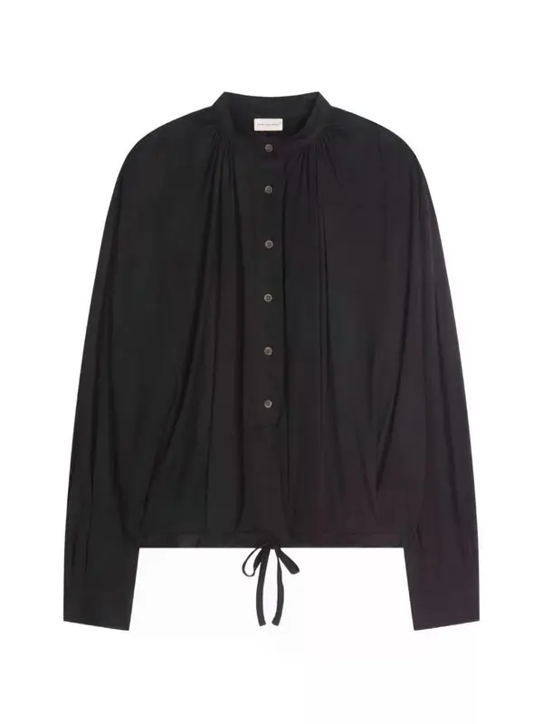 Dries Van Noten Loose Cotton Blouse - Black