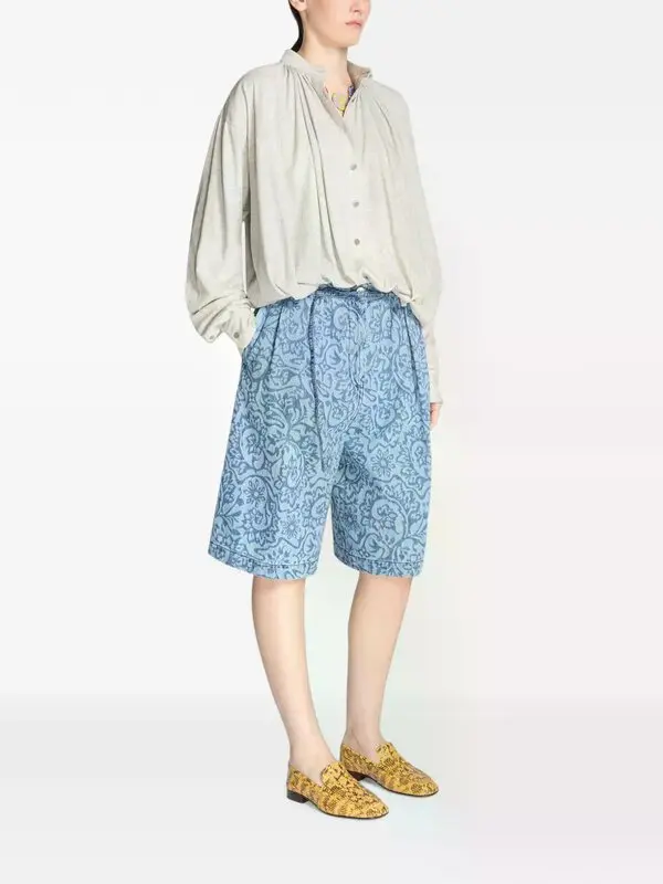 Dries Van Noten Belted Denim Shorts