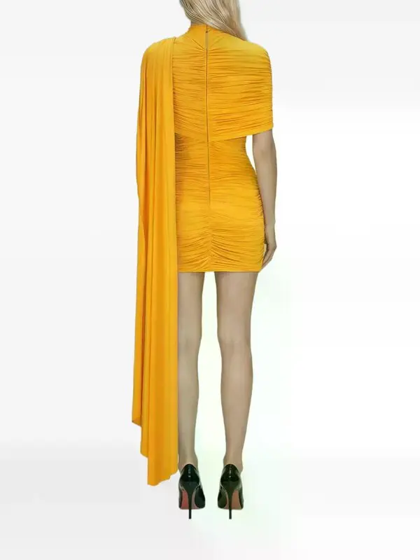 ATOIR Ruched Draped-panel Dress - Orange
