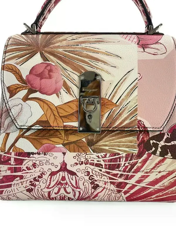 FERRAGAMO 2018-2021 Floral-print Gancini Handbag