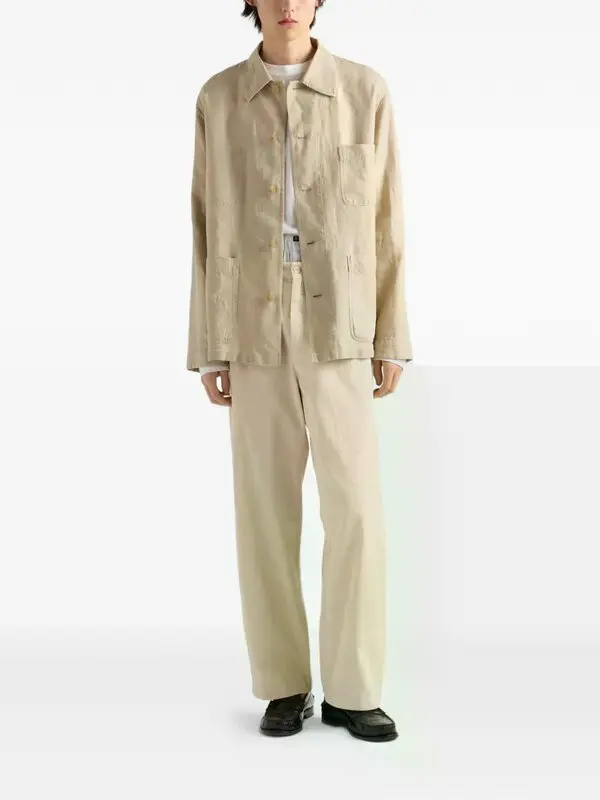 Prada Single-breasted Linen Jacket